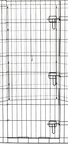 Amazon Basics Foldable Metal Exercise Pet Play Pen for Dogs, Single Door, 60 x 60 x 48 Inches, Black