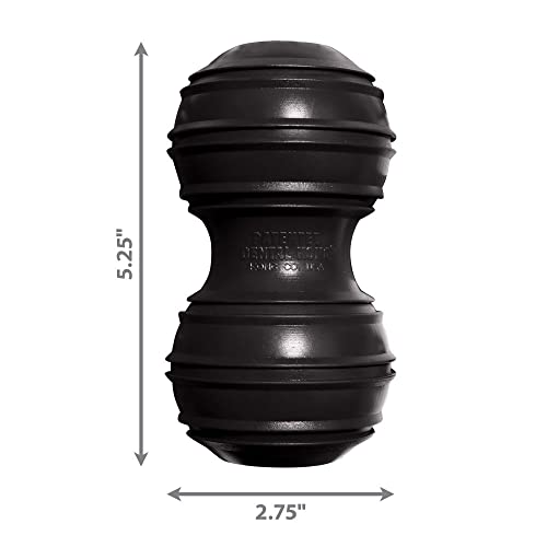 KONG - Extreme Dental - Durable Natural Rubber Dog Bone for Power Chewers, Black - for Large Dogs