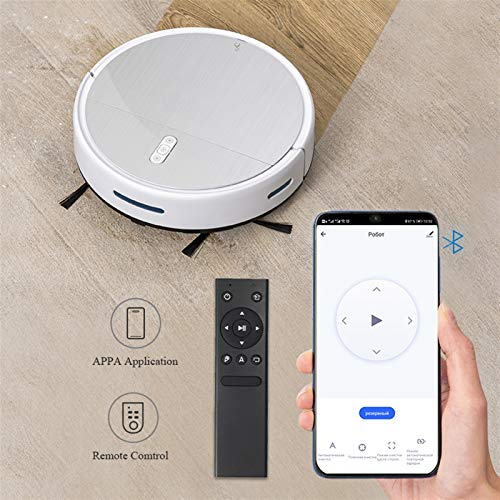 LSXLSD Robot Vacuum-Control by App and Remoter, 600ml Dust Capacity, 1300Pa Suction, Good for Pet Hair, Self-Charging