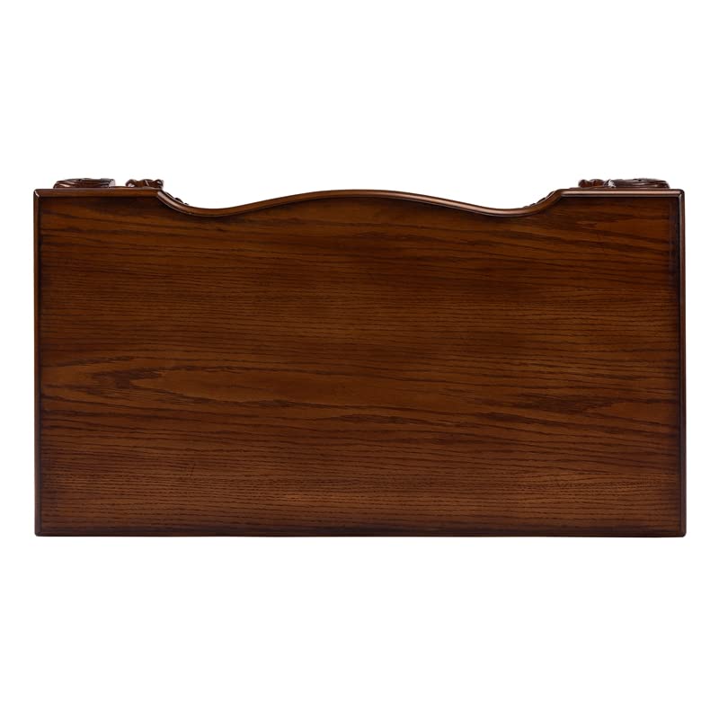 BOWERY HILL Wood Traditional Writing Desk in Vintage Oak Finish