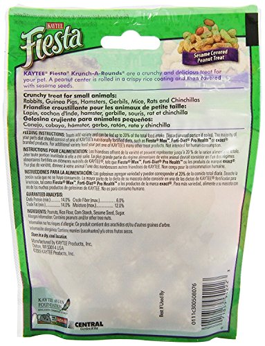 Kaytee Fiesta Krunch Arounds Small Animial Peanuts 3oz