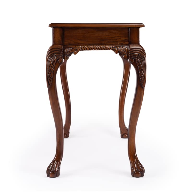 BOWERY HILL Wood Traditional Writing Desk in Vintage Oak Finish