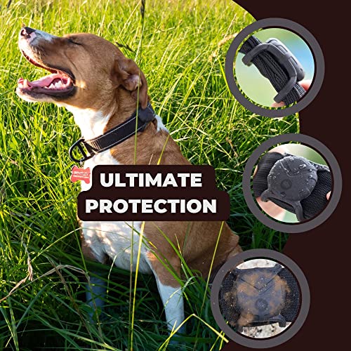 FOSSA Airtag Dog Collar Holder, Large Dog Airtag Holder, Waterproof Dog Collar Airtag Holder, Cat Air Tag Tracker Case