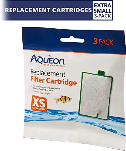 Aqueon 9 Pack of Replacement Filter Cartridges, (3) 3pk XS Cartridges Each, for QuietFlow E Internal Power Filters3