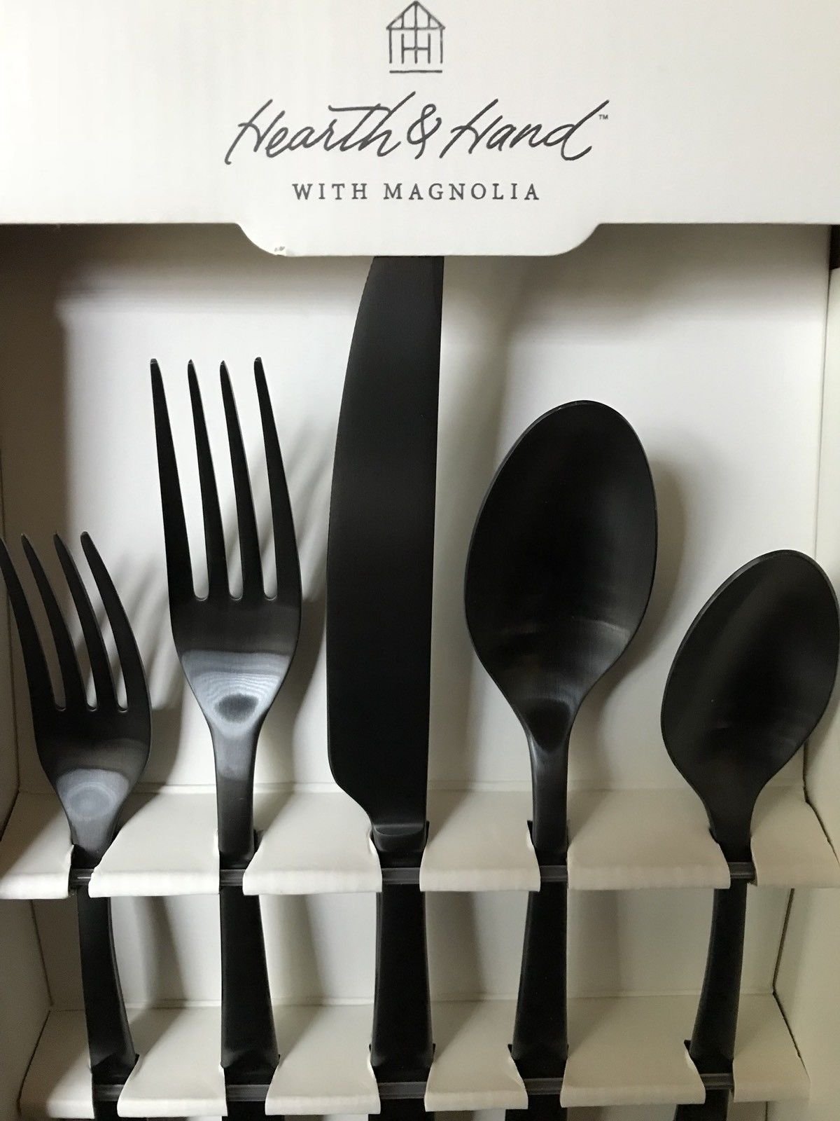 Hearth and Hand with Magnolia Flatware Set 5pc Matte Black