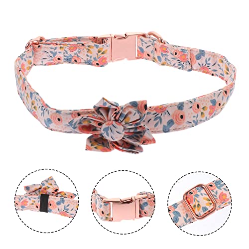 Mipcase Pet Collar Puppy Collars Kitten Collars Soft Cat Collar Cone Dog Training Collar Dog Cone Collar Pet Neckbands Cat Necktie Pet Decor Accessory Cotton Printing Pink Dog Leash