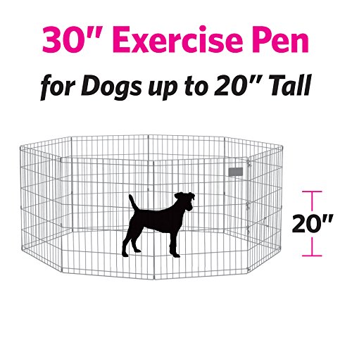 New World Pet Products B552-30 Foldable Exercise Pet Playpen, Black, Medium/24 Inch x 30 Inch