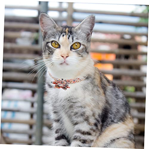 Mipcase Pet Collar Puppy Collars Kitten Collars Soft Cat Collar Cone Dog Training Collar Dog Cone Collar Pet Neckbands Cat Necktie Pet Decor Accessory Cotton Printing Pink Dog Leash