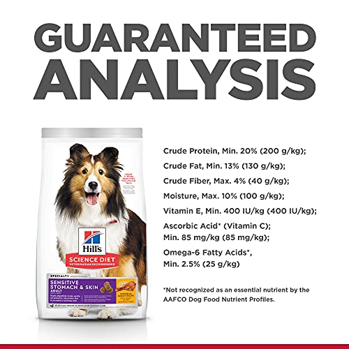 Hill's Science Diet Dry Dog Food, Adult, Sensitive Stomach & Skin, Chicken Recipe, 30 Lb Bag