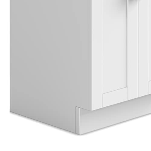 SIMPLIHOME Hennessy All-in-One Utility Sink & Cabinet in Pure White, 20-inch, Laundry Cabinet with Stainless Steel Sink, Chrome Faucet, Shaker-Style Doors for Laundry Room, Garage, Mudroom
