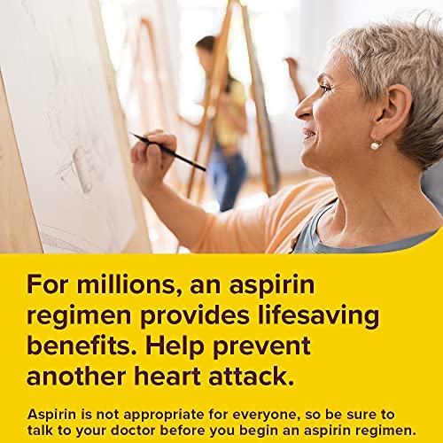 Aspirin Regimen Bayer 81mg Enteric Coated Tablets | Pain Reliever |300 Count