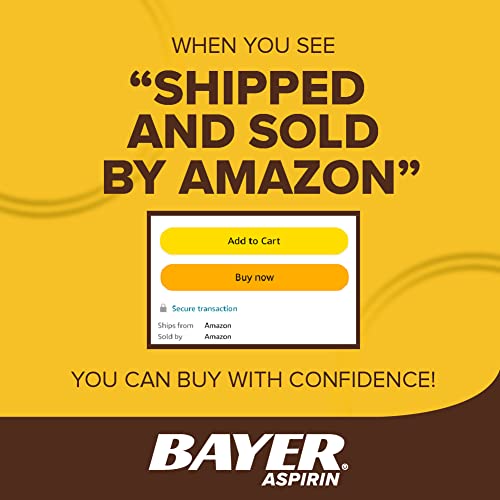 Aspirin Regimen Bayer 81mg Enteric Coated Tablets | Pain Reliever |300 Count