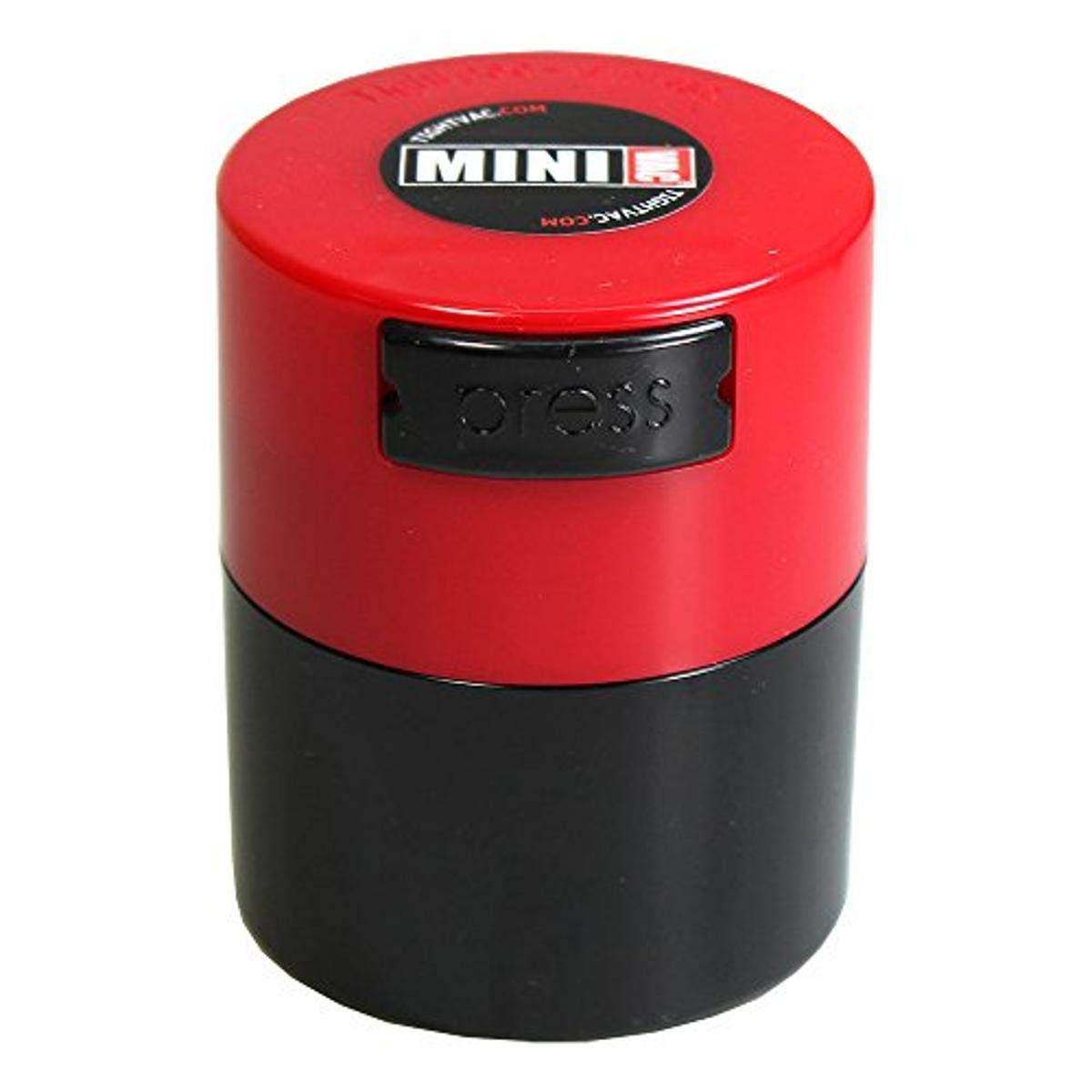 Minivac - 10g to 30 grams Vacuum Sealed Container - Red Cap & Black Body