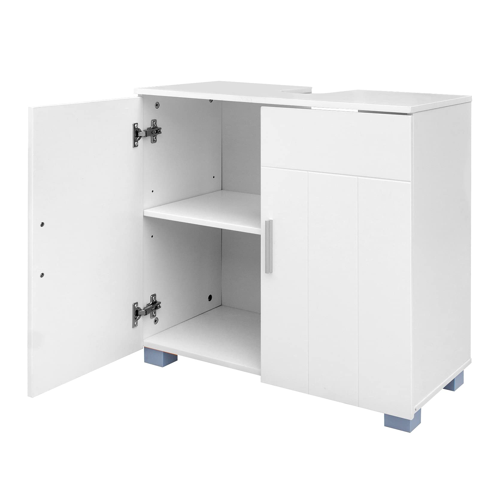 Pedestal Under Sink Storage Vanity with 2 Doors Traditional Bathroom Cabinet Space Saver Organizer White Pedestal Sink Storage Cabinet, Under Sink Cabinet, Bathroom Vanity Cabinet Great for Bathroom