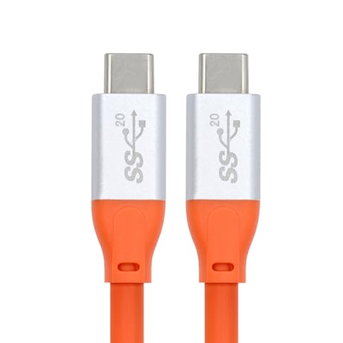 xiwai USB3.2 Gen 2 Type-C Male to USB C Male Charging and Data Cable 1.6FT, 20Gbps High Flex Ultra Soft 100W 8K 5K 4K Monitor Display USB4.0 Hyper Super Flexible Cord Perfect for Thunderbolt 3