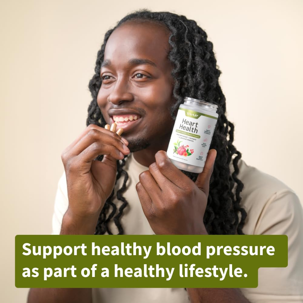 Snap Supplements Heart Health Supplements and Blood Circulation Supplements, 180 Capsules