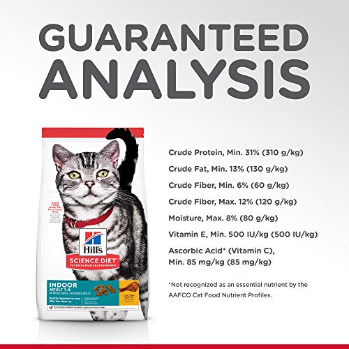 Hill's Science Diet Dry Cat Food, Adult, Indoor, Chicken Recipe, 3.5 lb. Bag