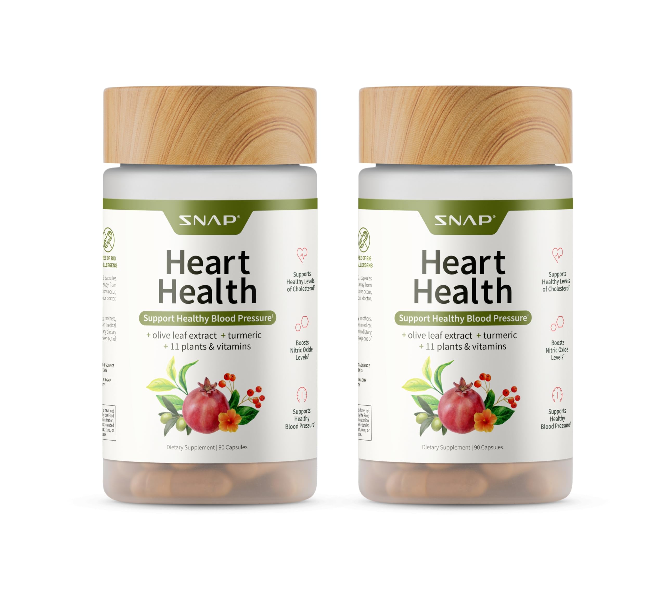 Snap Supplements Heart Health Supplements and Blood Circulation Supplements, 180 Capsules