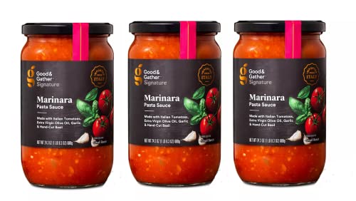 Italian Marinara Pasta Sauce 3 Glass Jars 24.3oz each - By Good & Gather Signature