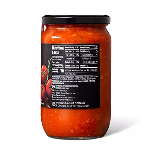 Italian Marinara Pasta Sauce 3 Glass Jars 24.3oz each - By Good & Gather Signature