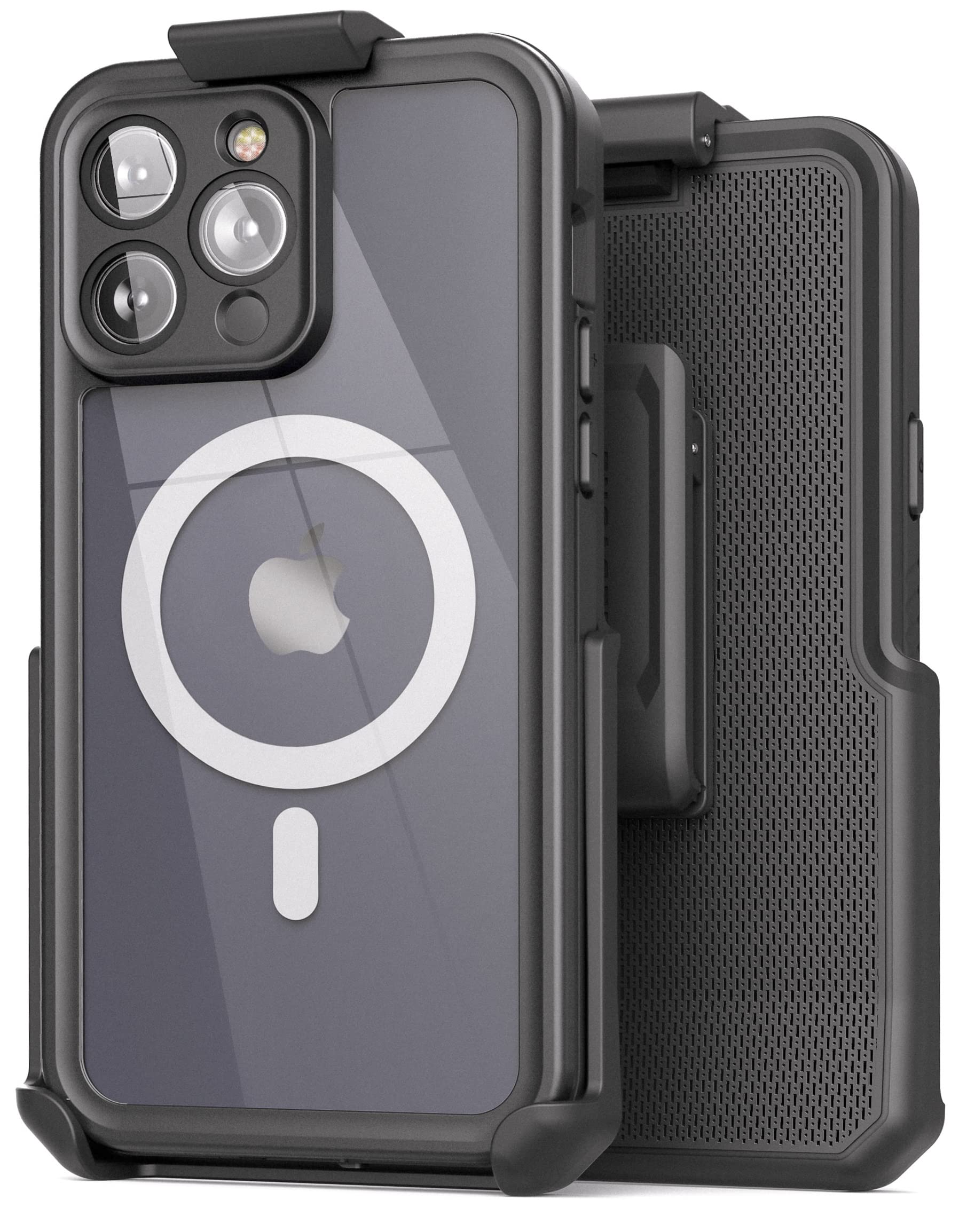 Encased Titan-X Designed for iPhone 14 Pro Max Waterproof Case Compatible with MagSafe and Belt Clip Holster (MIL-Spec Extreme Protection)