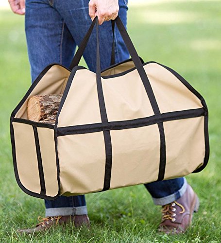 Plow & Hearth 1411 Tan Canvas Log Carrier