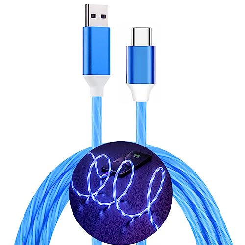 Light up USB C Charger Cable,Led Charging Cable,Light Up Charger Type-C Cord,Fast Charging Cable Compatible with Samsung Galaxy A10e A20,Note 20 10 9 8,Moto G7,3.3ft(not Compatible with i-Phone)