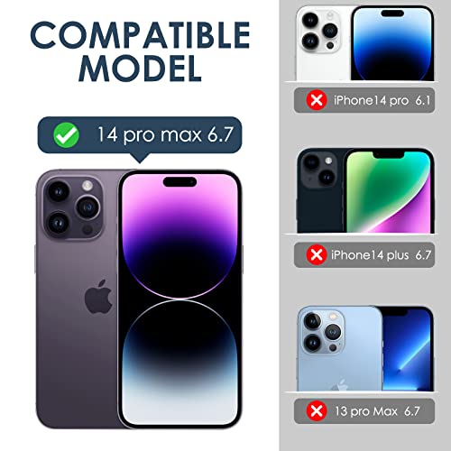 JDHDL [2+2 Pack Hydrogel Film Screen Protector for iPhone 14 Pro Max (NOT Glass) with Tempered Glass Camera Lens Protector, Soft TPU Transparent Protective Screen Protector Film(6.7")