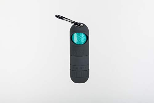 KONG HandiPOD - Mini Flashlight Dispenser - Dog Waste and Small-Sized Poop Bag Dispenser with Built-in Flashlight - Includes Leash Clip - Light Grey - Small