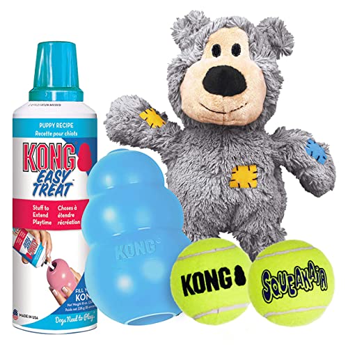 KONG - Puppy Starter Dog Toy Kit - Blue Toy for Small Puppies
