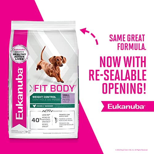 Eukanuba Fit Body Weight Control Small Breed Dry Dog Food, 4 lb
