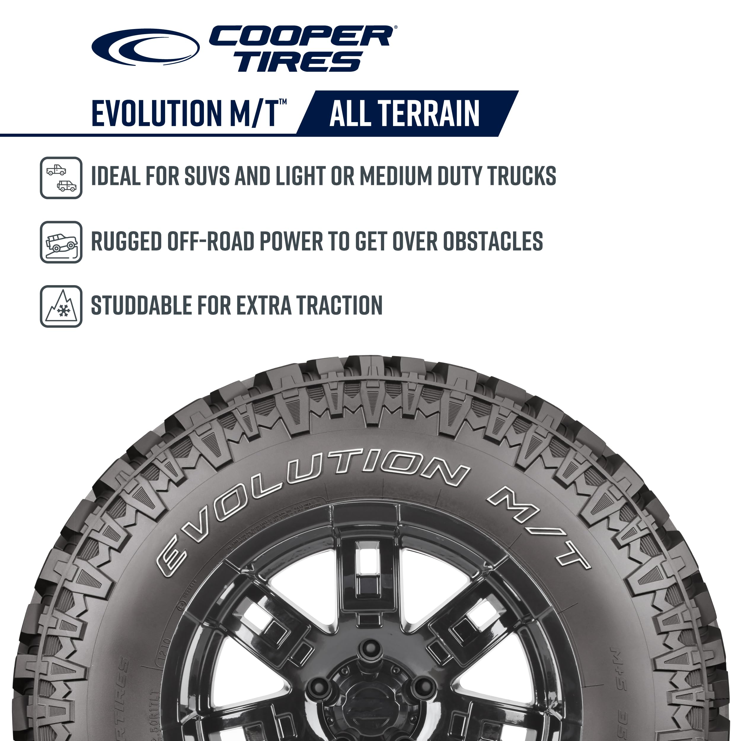 Cooper Evolution M/T All-Terrain Tire, LT275/70R18 125/122Q, Set of 1