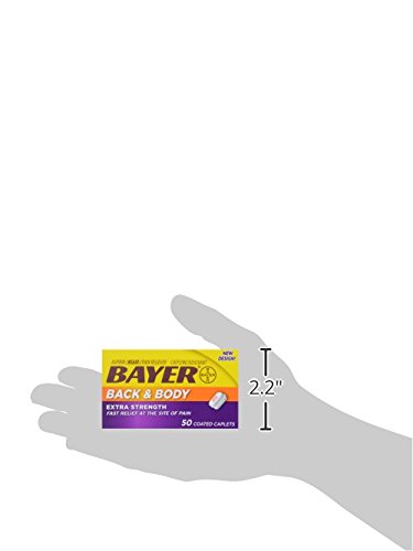 Bayer Extra Strength Caplets, Extra Strength Back & Body Pain Aspirin, 50 ct