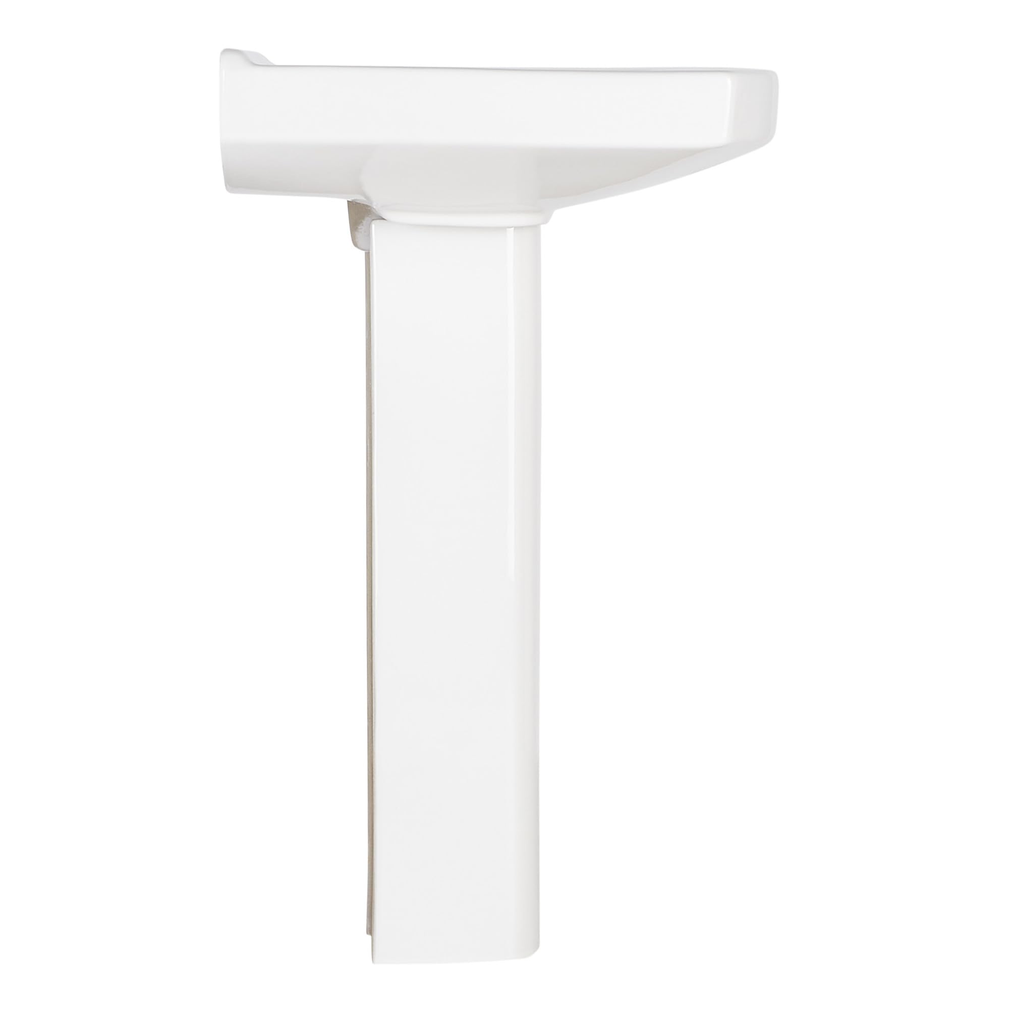 Signature Hardware 953883-1 Pennfield 24" Porcelain Pedestal Bathroom Sink with Overflow and Single Faucet Hole - White
