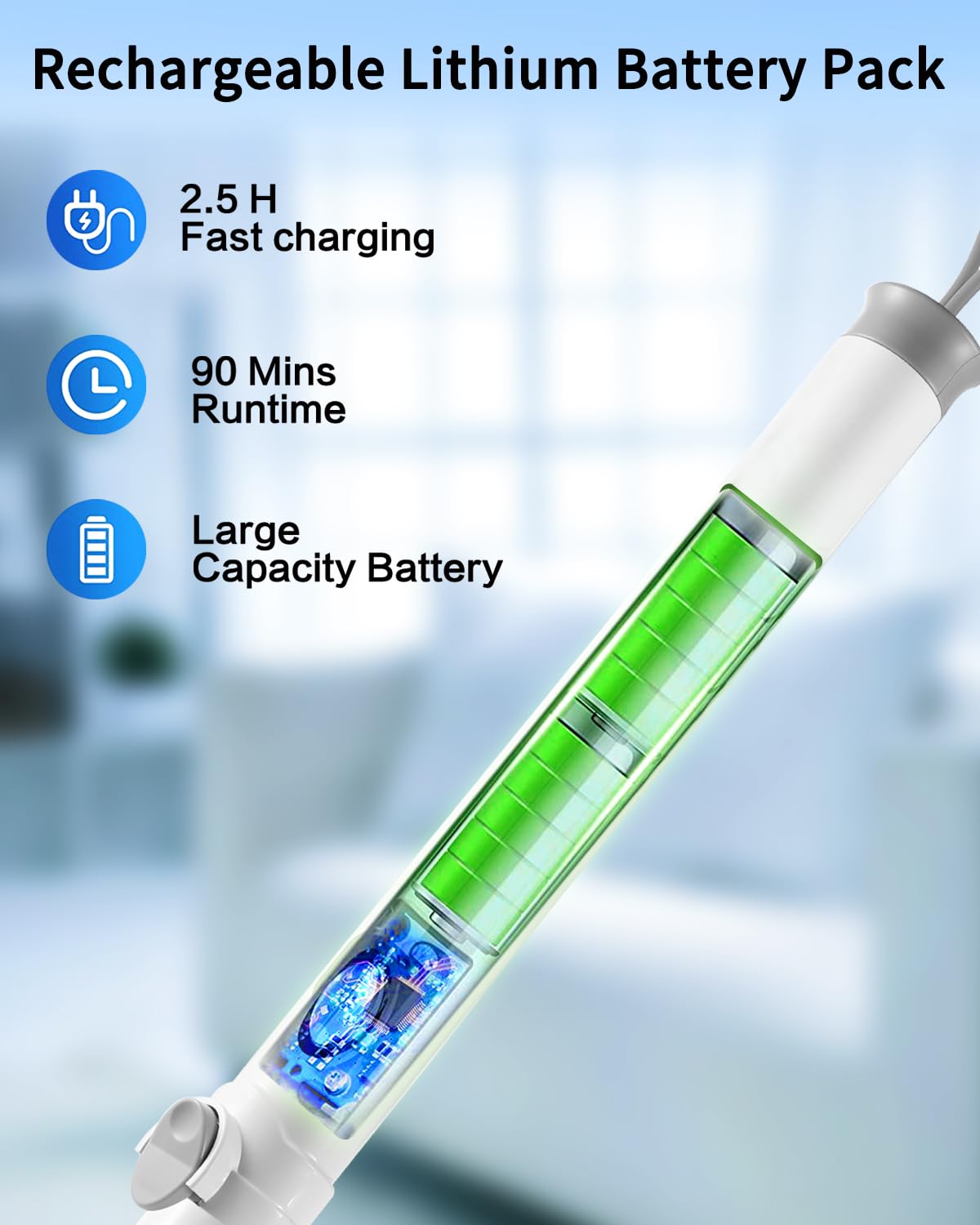 Electric Spin Scrubber, 1000RPM Cordless Extension Shower Cleaning Brush, 4 Replaceable Heads, DS-268B Electric Power Scrubber 49-inch Handheld Cleaner for Bathroom, Toilet, Tile Floors and Tub