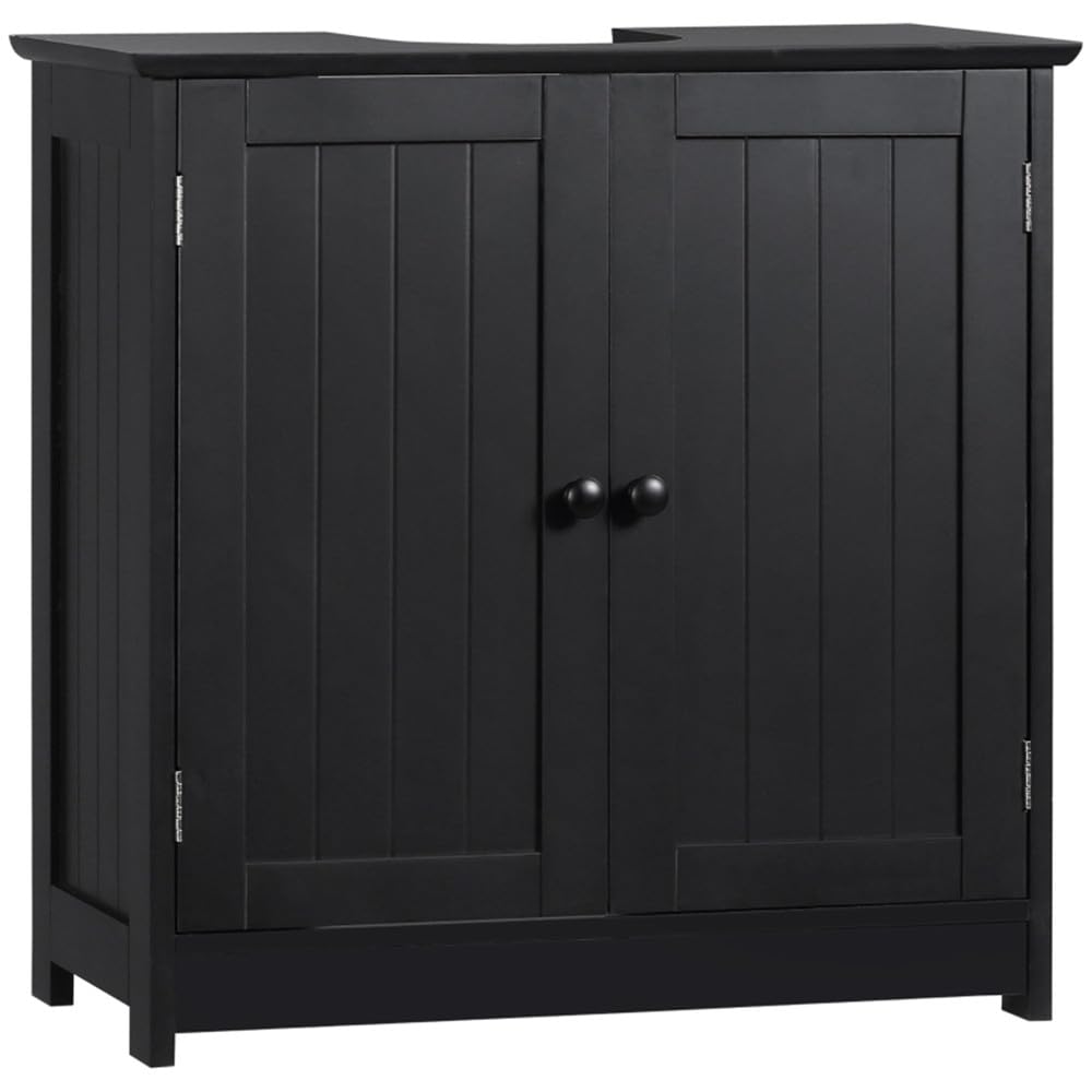 24" Under Sink Storage Cabinet for Pedestal Sink, Under Sink Bathroom Cabinet with 2 Doors and Shelf, Pedestal Sink Bathroom Vanity Furniture,Bathroom Cabinet Great Storage Option for a Pedestal Sink