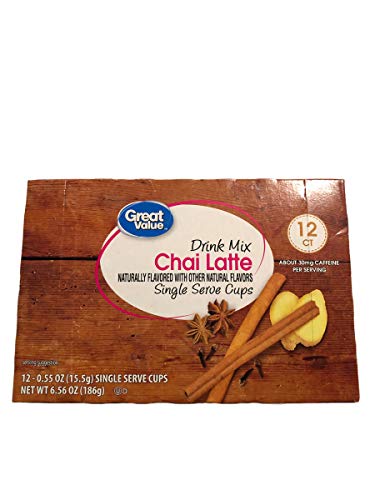 Great Value Single Serve Cups for Keurig Compatible Coffee Machines (Chai Latte)