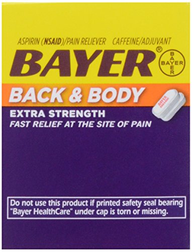 Bayer Extra Strength Caplets, Extra Strength Back & Body Pain Aspirin, 50 ct