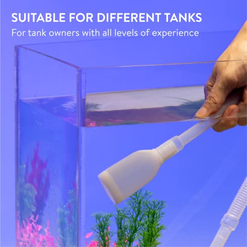 Luigi's Aquarium & Fish Tank Siphon and Gravel Cleaner - A Hand Fish Tank Cleaner Syphon Pump to Drain and Replace Your Water in Minutes!