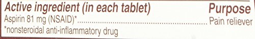Aspirin Regimen Bayer, 81mg Enteric Coated Tablets, Pain Reliever/Fever Reducer, 120 Count