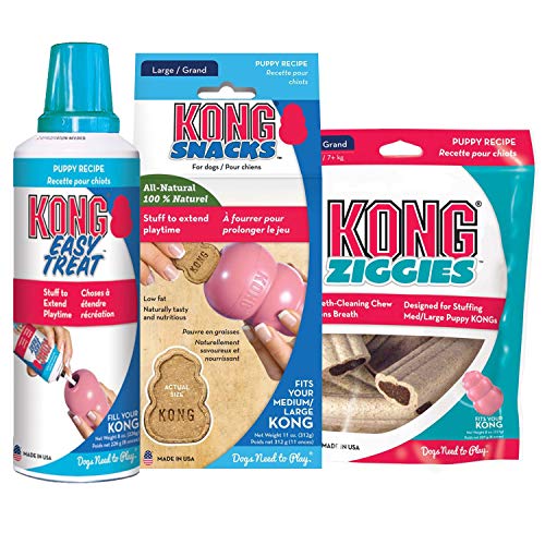 KONG - Dog Treat Combo - Easy Treat, Snacks and Ziggies - Puppy Treats for Medium/Large Puppies