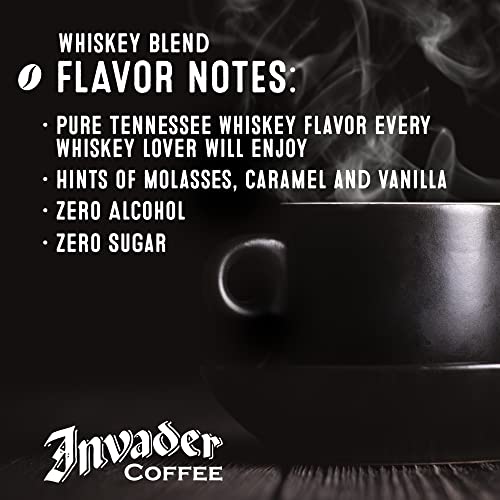 Invader Coffee Whiskey Blend K-Cup Pods Air Roasted Coffee Fair Trade Veteran Owned and Operated Small Batch 100% Arabica Coffee Premium Artisan Coffee (12-Pk)