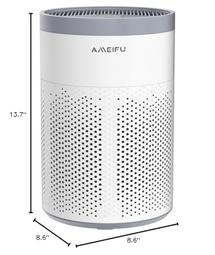 Air Purifiers, AMEIFU Upgrade Large Size Air Purifiers for Home Large Room Bedroom up to 1620sq ft with Aromatherapy and Timing settings, H13 HEPA Air Purifier for Wildfire, Smoke,Pollen and Dander