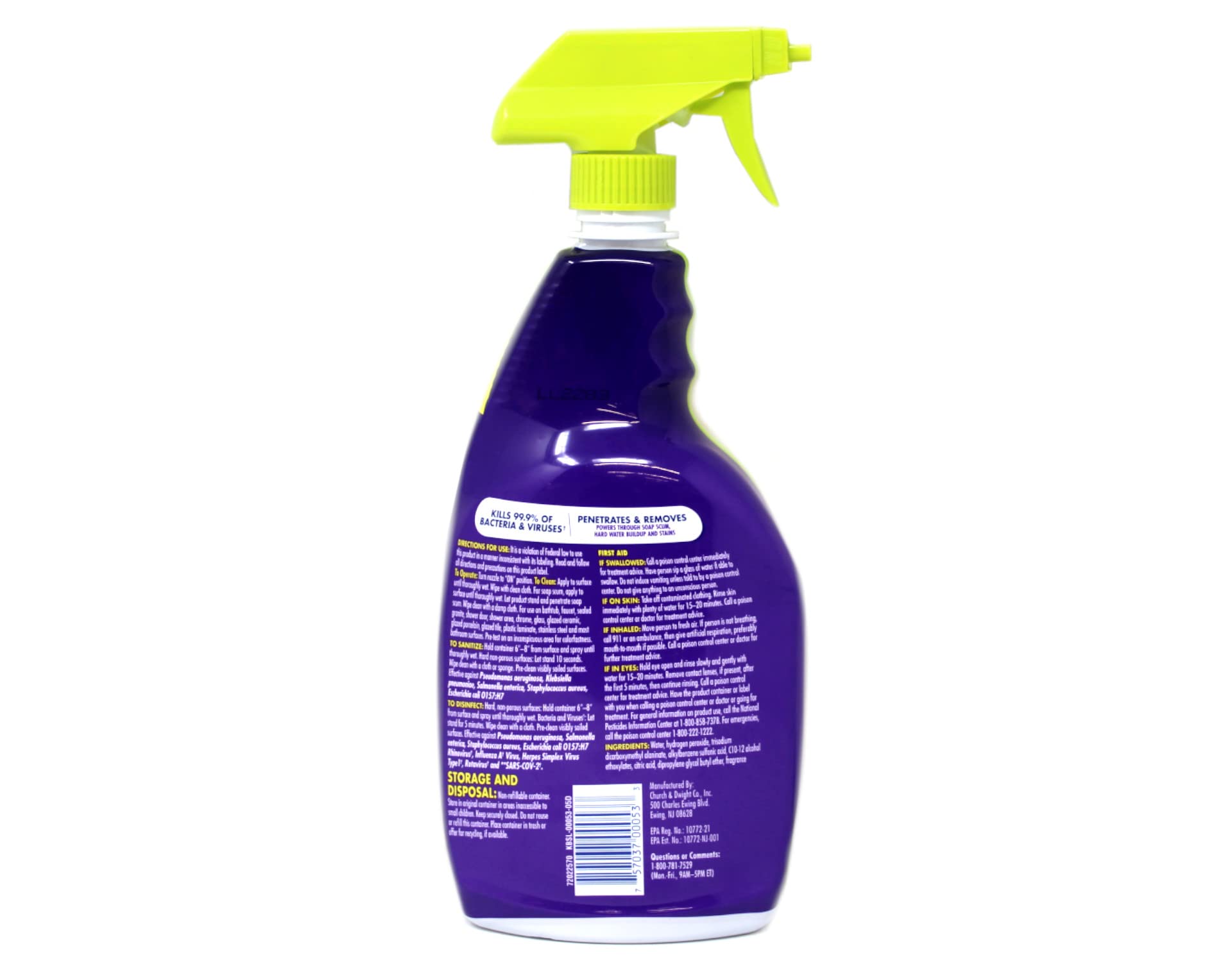 OxiClean Shower, Tub & Tile Cleaner with OxiClean - 32 oz (Pack of 2)