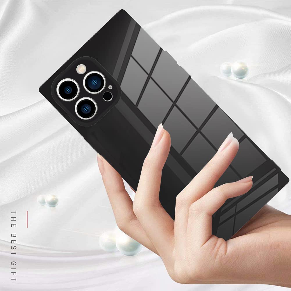 LSL Case for iPhone 14 Pro Max Black Soft TPU Bumper Anti-Drop Anti-Scratch Shock Absorption Protective Wireless Slim Cover Compatible with iPhone 14 Pro Max 6.7 Inch for Women Girls Men