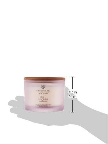 Chesapeake Bay Candle Scented Candle, Joy + Laughter (Cranberry Dahlia), Coffee Table, Orange,Pink,Red