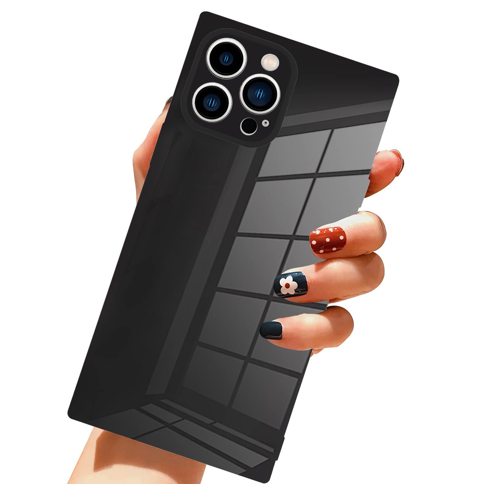 LSL Case for iPhone 14 Pro Max Black Soft TPU Bumper Anti-Drop Anti-Scratch Shock Absorption Protective Wireless Slim Cover Compatible with iPhone 14 Pro Max 6.7 Inch for Women Girls Men
