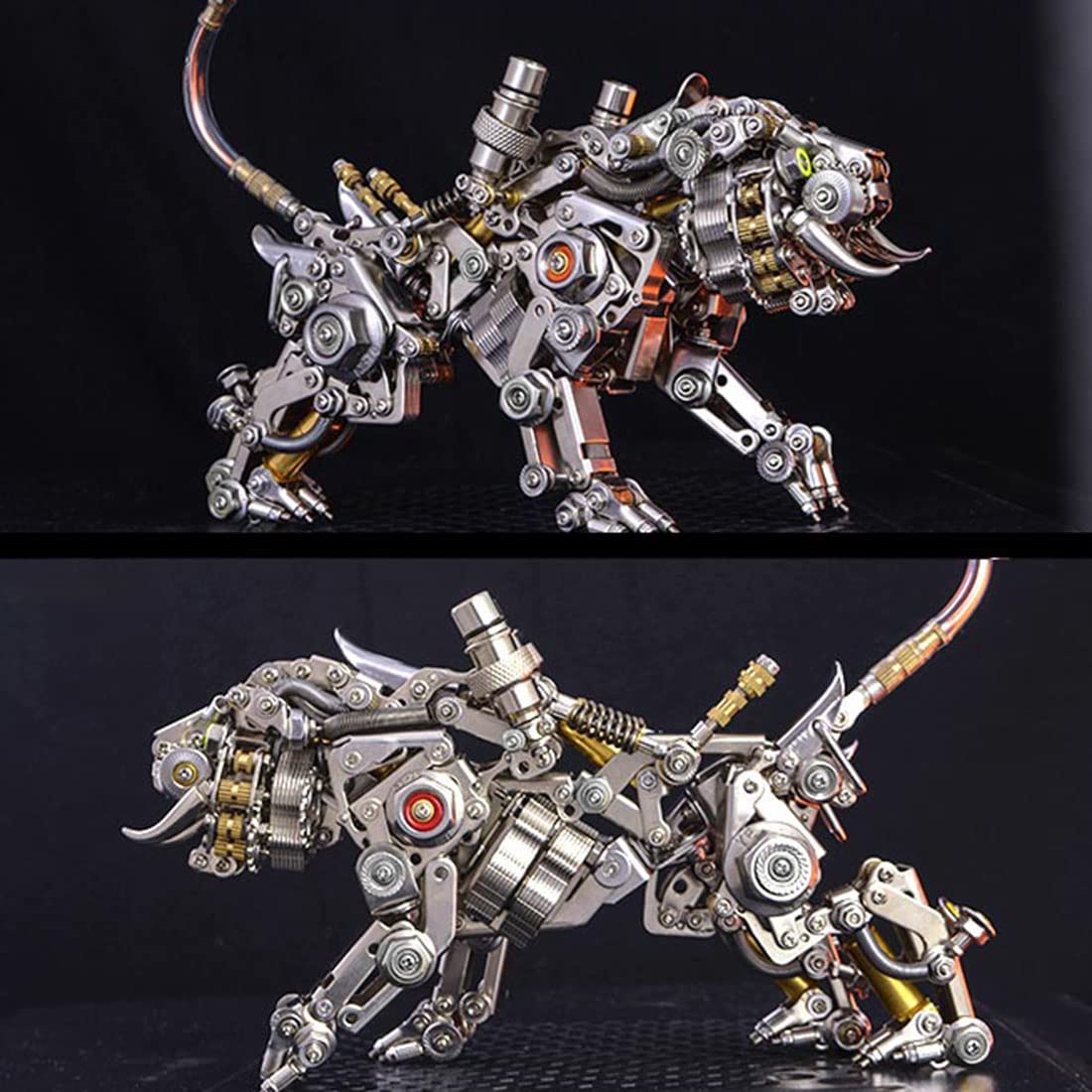 VINIX 3D Metal Puzzle for Adults, 700Pcs+ Mechanical Tiger Metal Puzzle Model Kits, DIY Animal Themed Metal Model Building Kit Crafts Creative Gifts (with Assembling Tool)