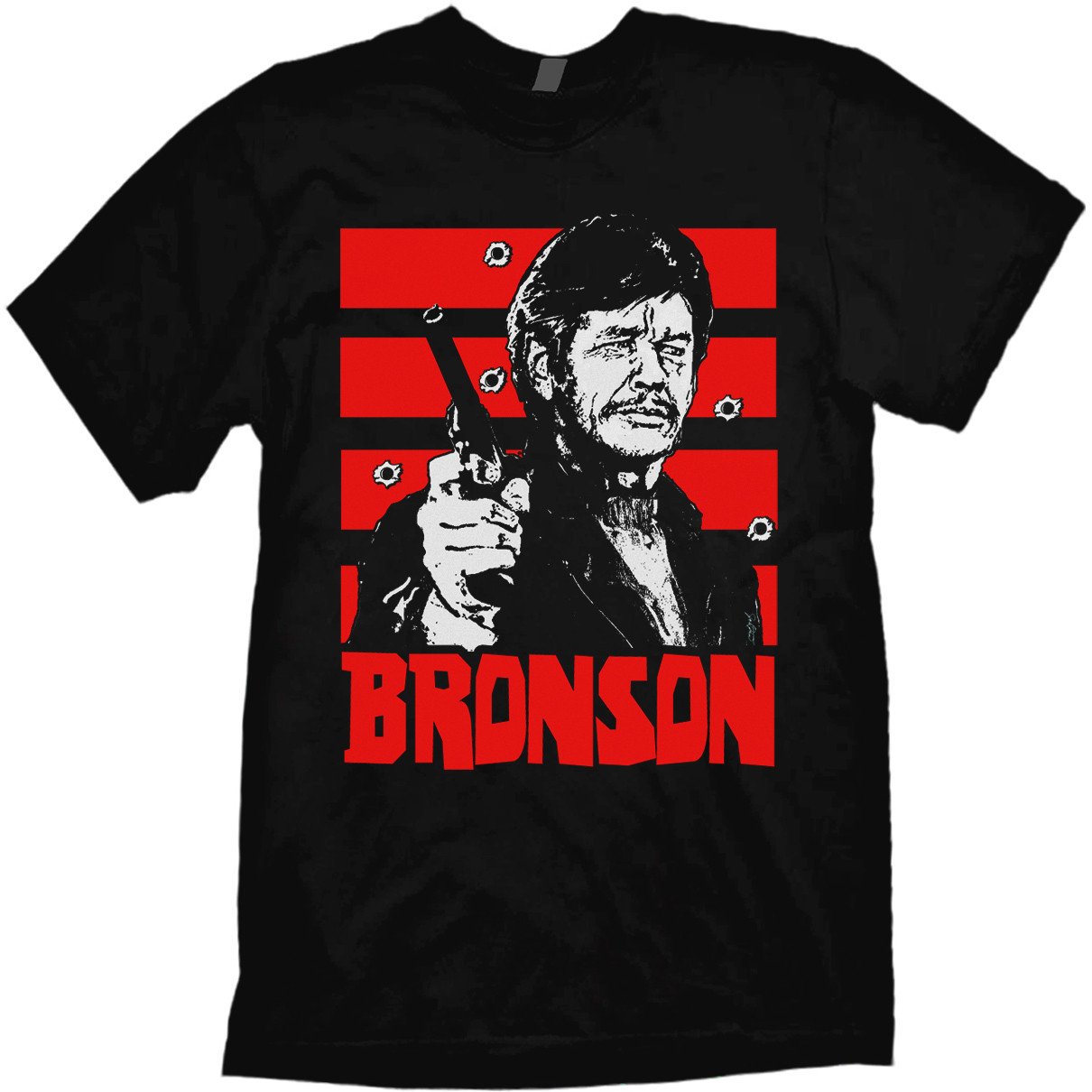Death Wish T-Shirt Bronson Artwork by Jared Swart Inspired by The 1974 Film. Black