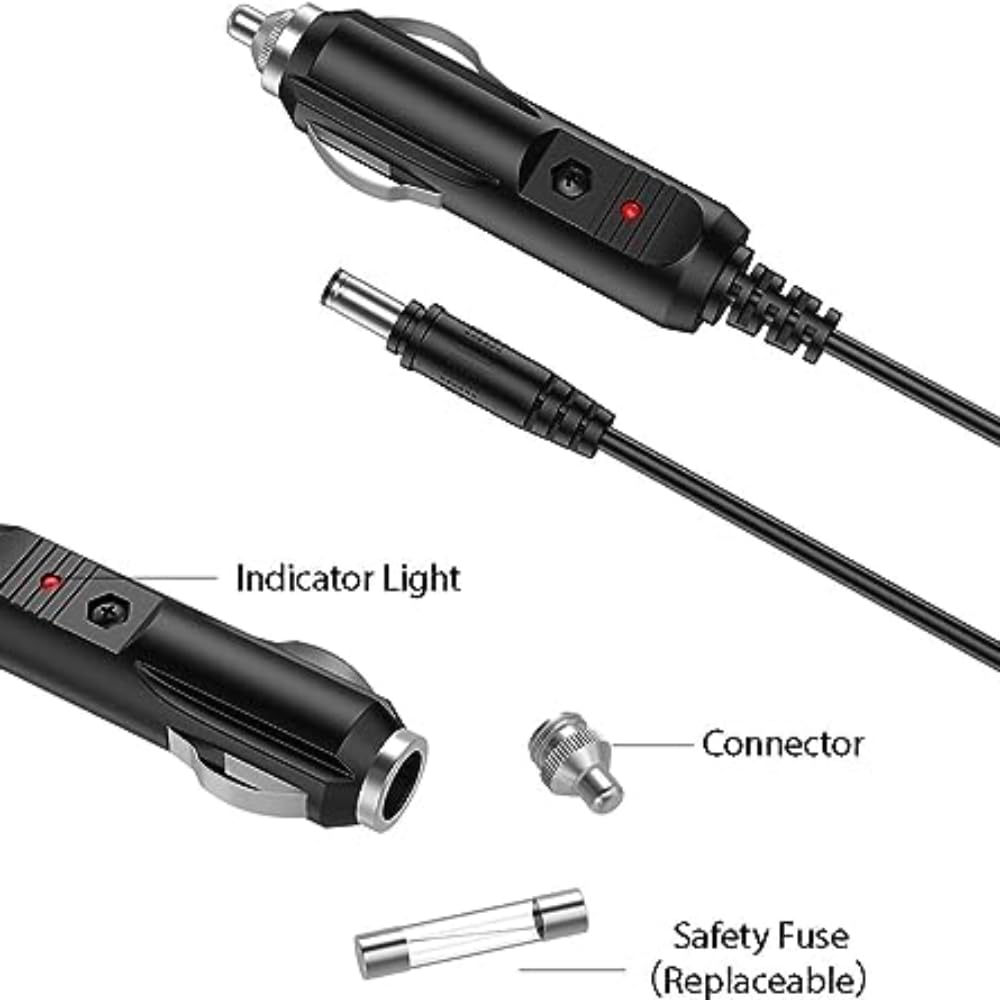 Nuxkst Travel Car DC Adapter for JVC RV-NB50 NB70 Kaboom Dock Woofer Boombox Auto Vehicle Boat RV Cigarette Lighter Plug Power Supply Cord Charger Cable PSU